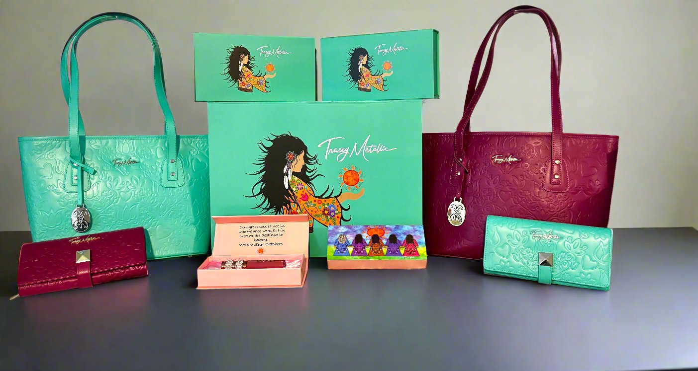 The Tracey Metallic Handbag & Wallet set – Tracey Metallic Designs