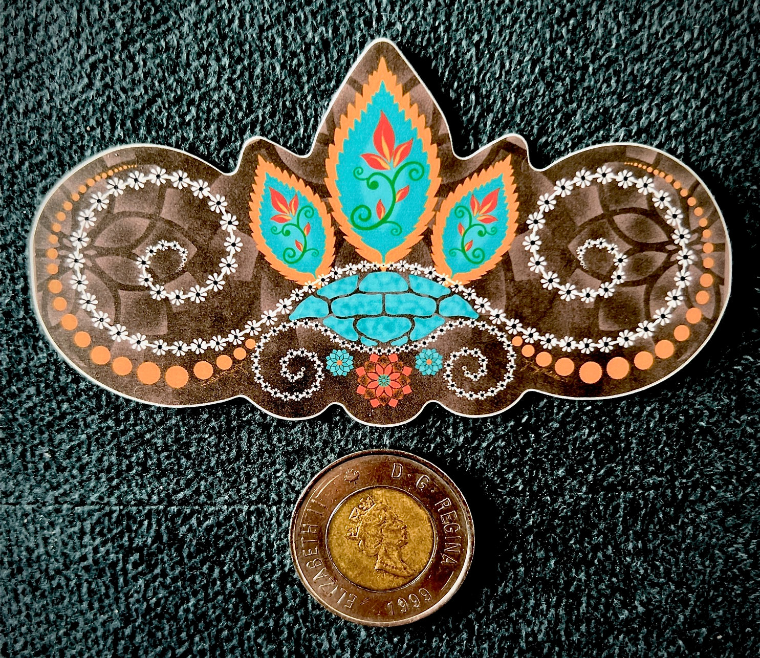 Double Curve Motif Vinyl Sticker – Tracey Metallic Designs